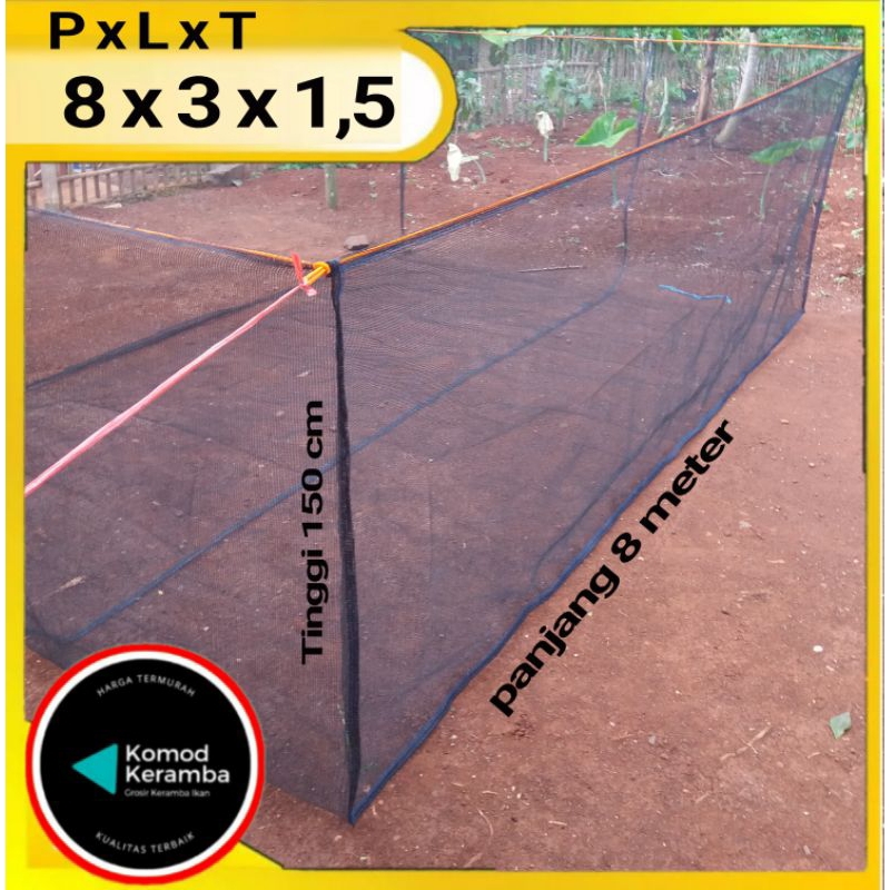 Jual keramba ikan 8x3x1,5 karamba hapa jaring apung waring kerambah ...