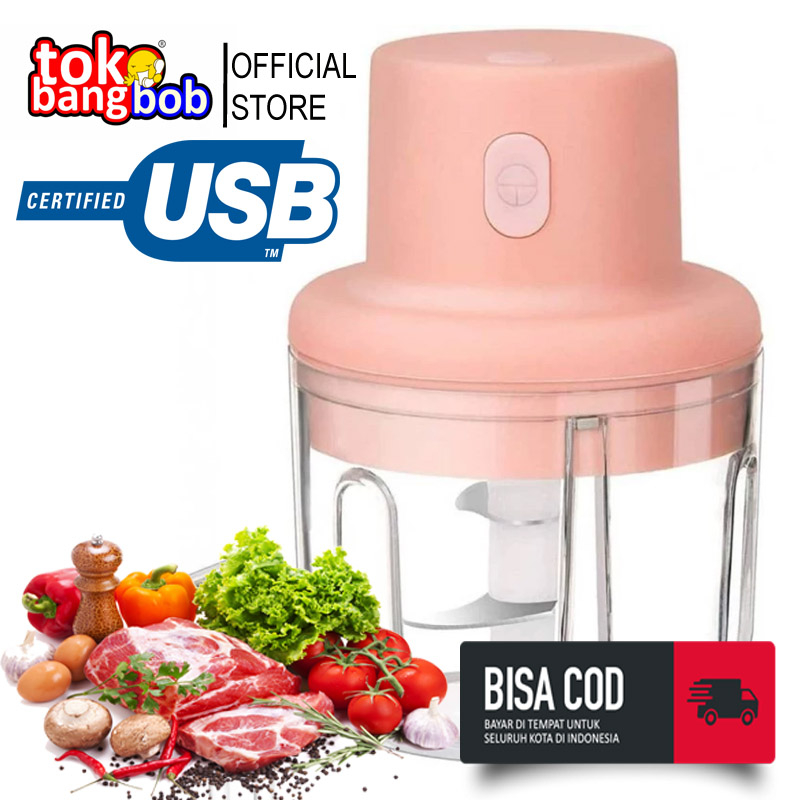 Jual Blender Chopper Mini Portable Mini USB / Blender Bumbu Mini 100ml ...