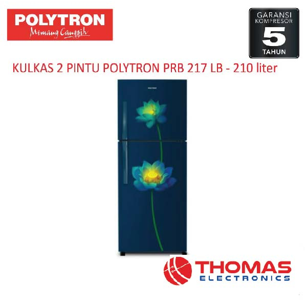 Jual Kulkas 2 Pintu POLYTRON PRB 217 R PR LB Metallic Series PRB 217R ...