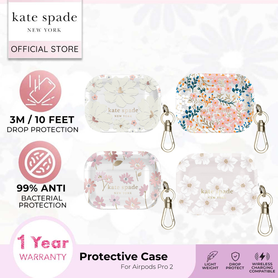 Jual Kate Spade Case For Airpods Pro 2 - Hollyhock Cream | Shopee Indonesia