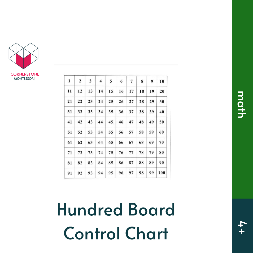Jual Cornerstone Montessori Hundred Board - Montessori Math Linear Skip ...