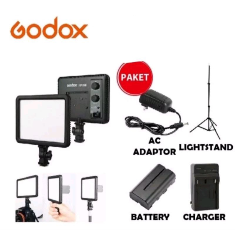 Jual PAKET LAMPU LED GODOX P120C P-120C VIDEO LIGHTING | Shopee Indonesia