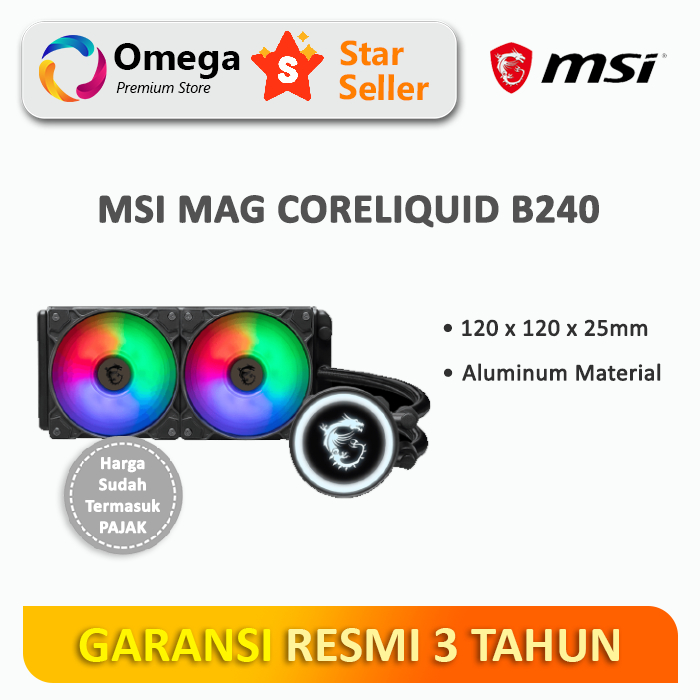 Jual MSI MAG CORELIQUID B240 [AiO LIQUID COOLING] | Shopee Indonesia