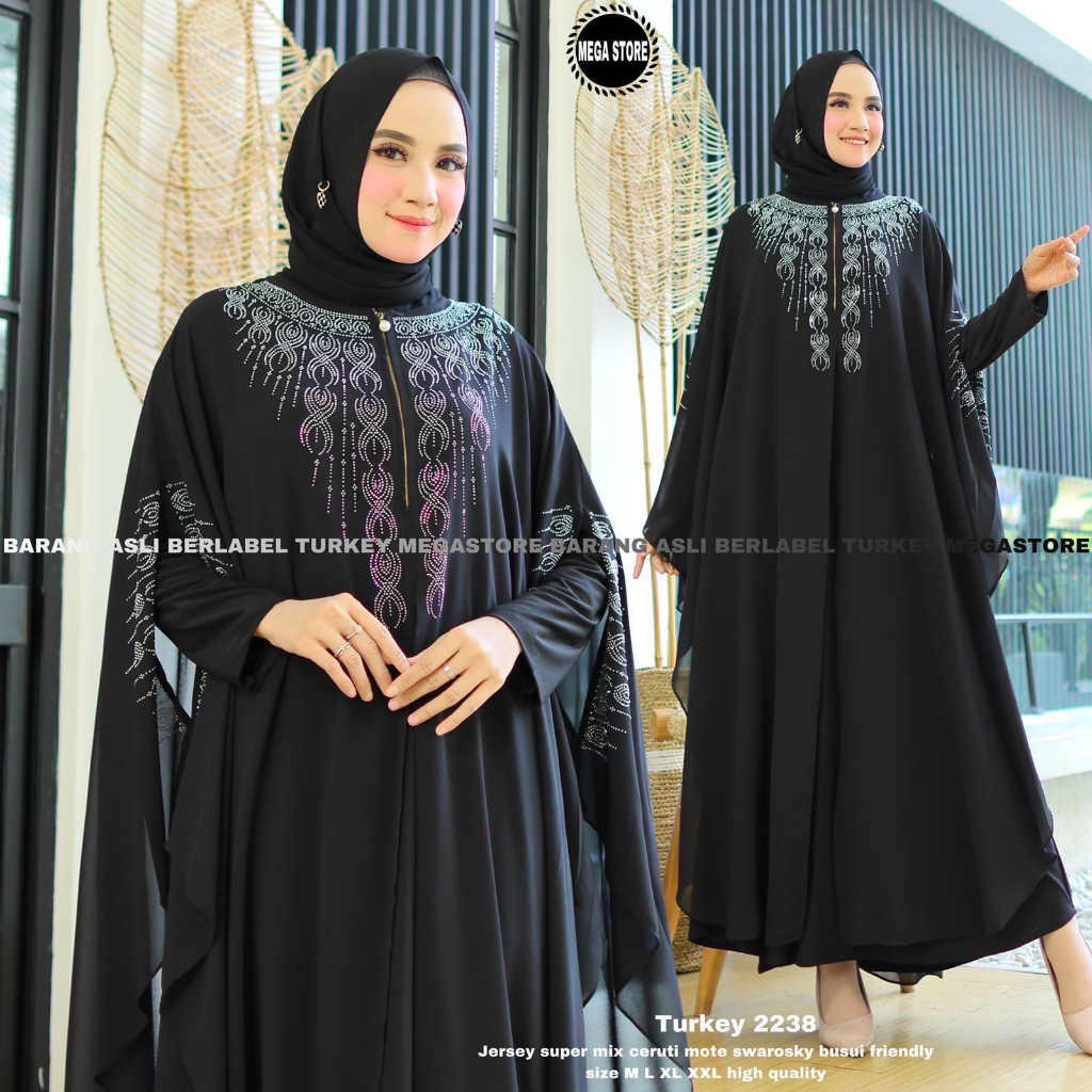 Jual Abaya Arab Turkey 2238 Hawa 707 Pakistan Umroh Gamis Jalabiya ...
