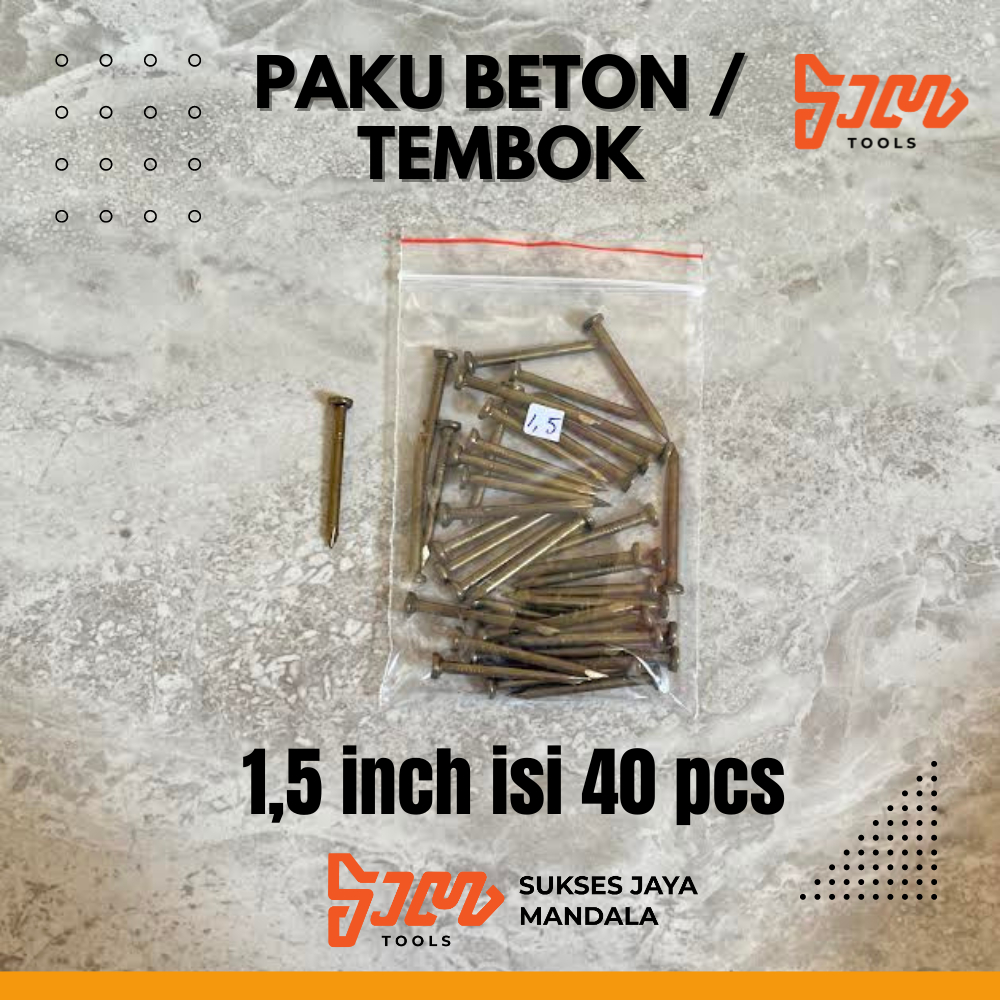 Jual Paku Tembok Paku Beton Kuning 1" - 4" | Shopee Indonesia