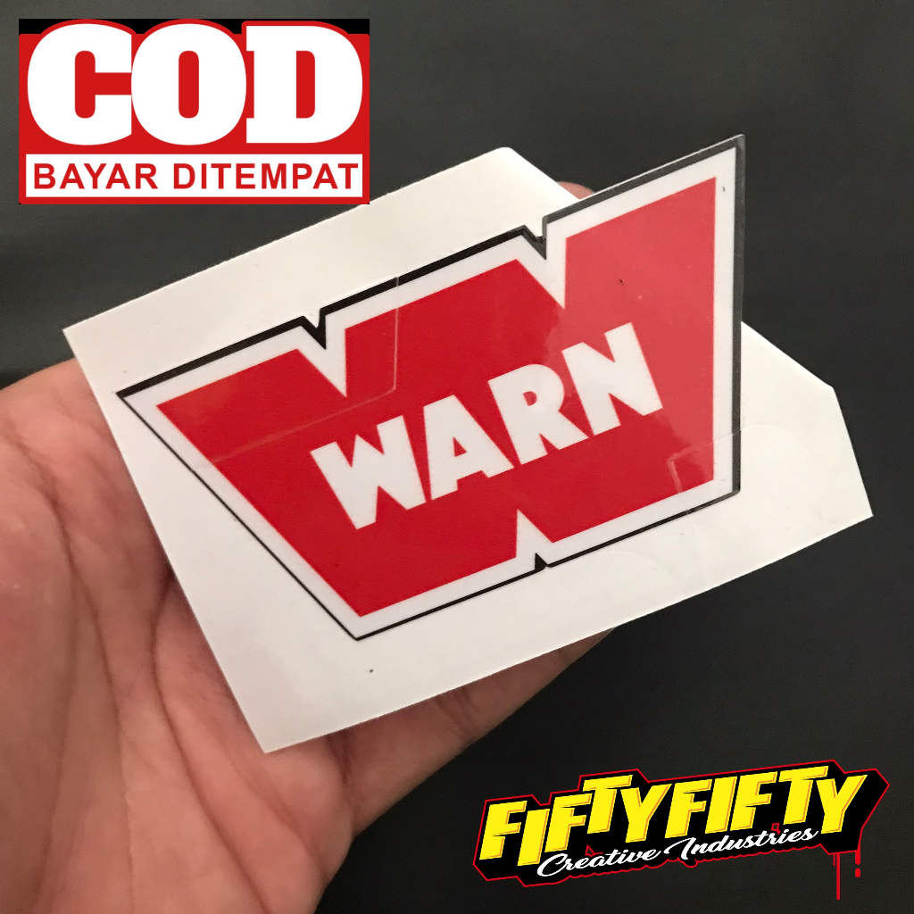 Jual Stiker Print Cut WARN Stiker Printing Laminasi Glossy Stiker Motor Mobil Helm Sudah ...