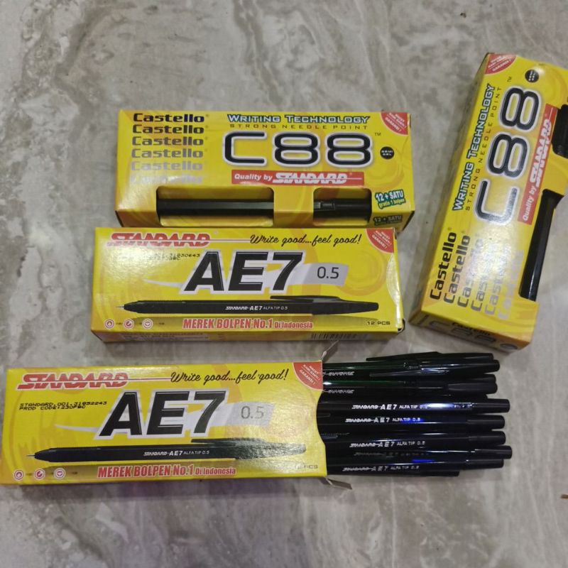 Jual Bolpoint bolpen pulpen standard 12 pcs original | Shopee Indonesia
