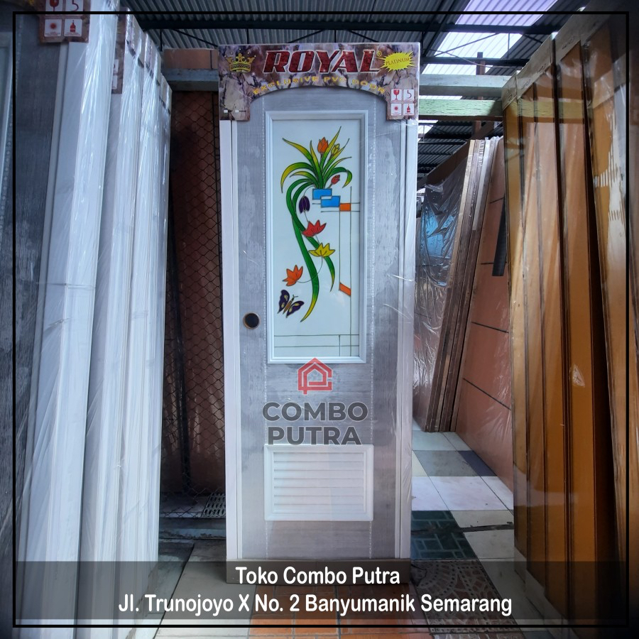 Jual Pintu Kamar Mandi Toilet WC PVC Royal Platinum 70 x 197 Cermin Abu ...