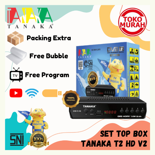 Jual Set Top Box TV Digital DVB T2 TANAKA T2 HD Body Stainless | Shopee ...