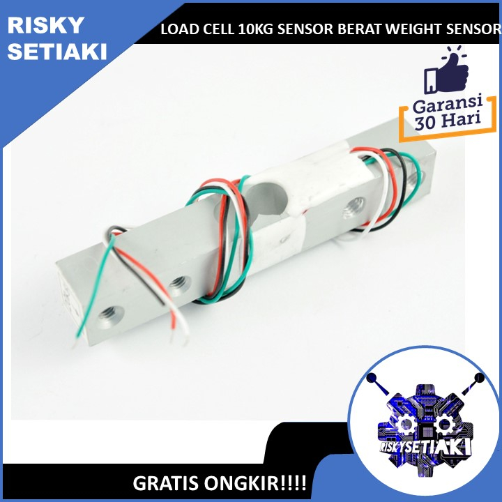 Jual LOAD CELL 10KG SENSOR BERAT WEIGHT SENSOR STRAIN GAUGE 4 KABEL ...