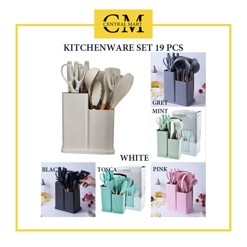 Jual Spatula Silikon Kitchenware Set 19 Pcs Spatula Silicone Knifes Set Spatula Silikon Set