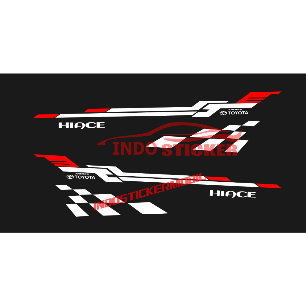 Jual TERBARU Sticker stiker mobil hiace cutting sticker mobil toyota ...