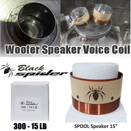 Jual Spul Spool Voice Coil Speaker 15 inch Black Spider 300 - 15 LB VC ...