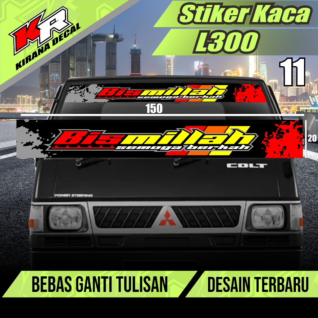 Jual STIKER KACA DEPAN UNTUK L300 TERBARU KIRANA DECAL KODE 11 | Shopee ...
