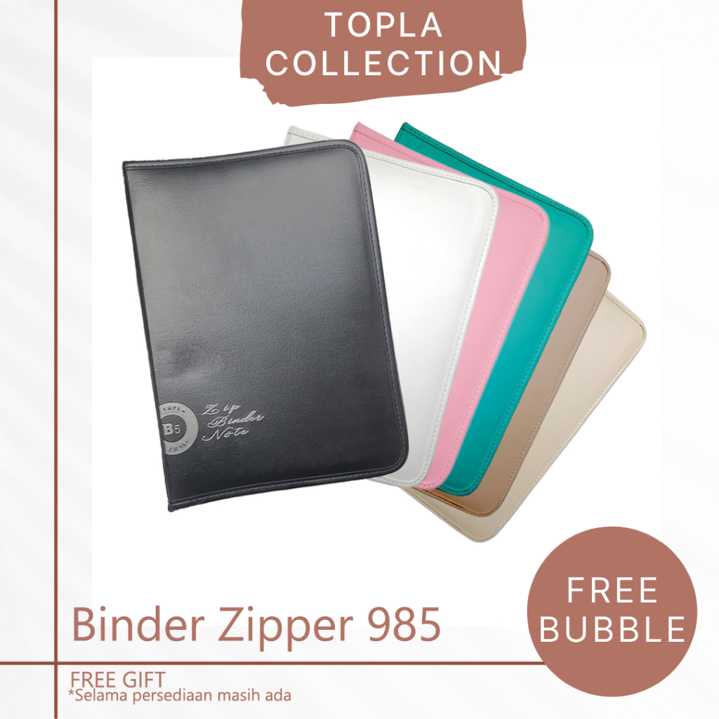Jual TOPLA Binder Kulit B5 Zipper Book Note Catatan Sekolah Kuliah 26 ...
