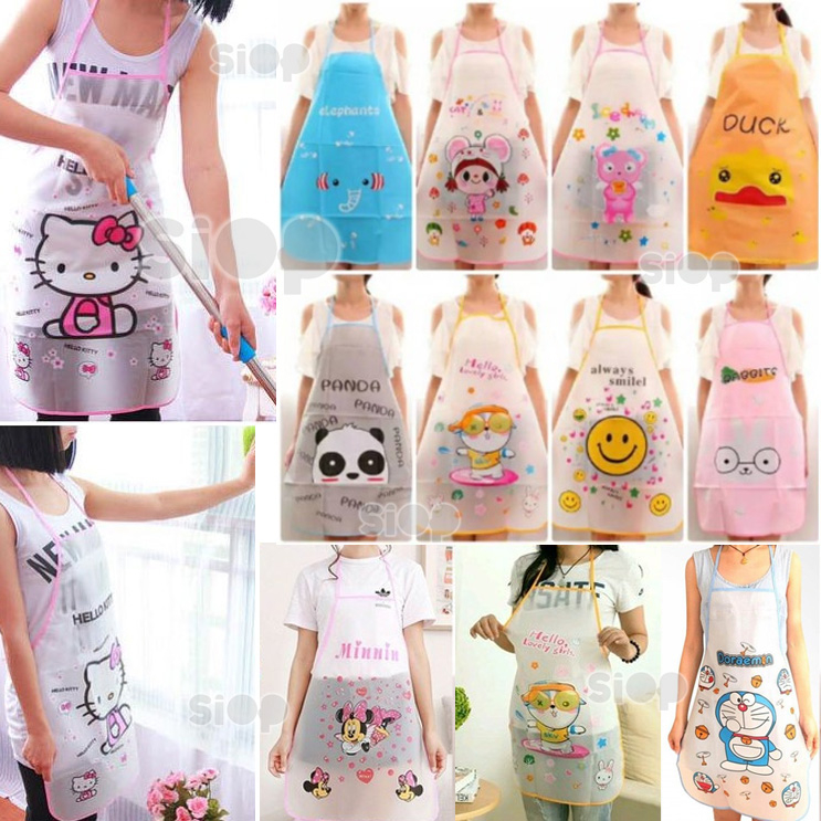 Jual Apron Celemek Dapur Anti Air Anti Minyak karakter lucu | Shopee ...