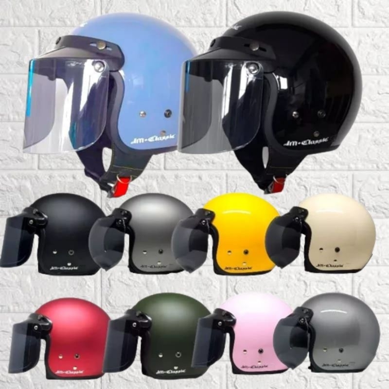 Jual helm clasic Polos ORIGINAL | Shopee Indonesia