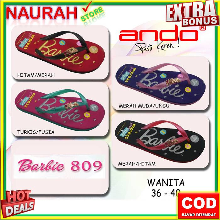 Jual Sendal Jepit Ando Barbie 809 Sandal Jepit Wanita Ando x Barbie ...