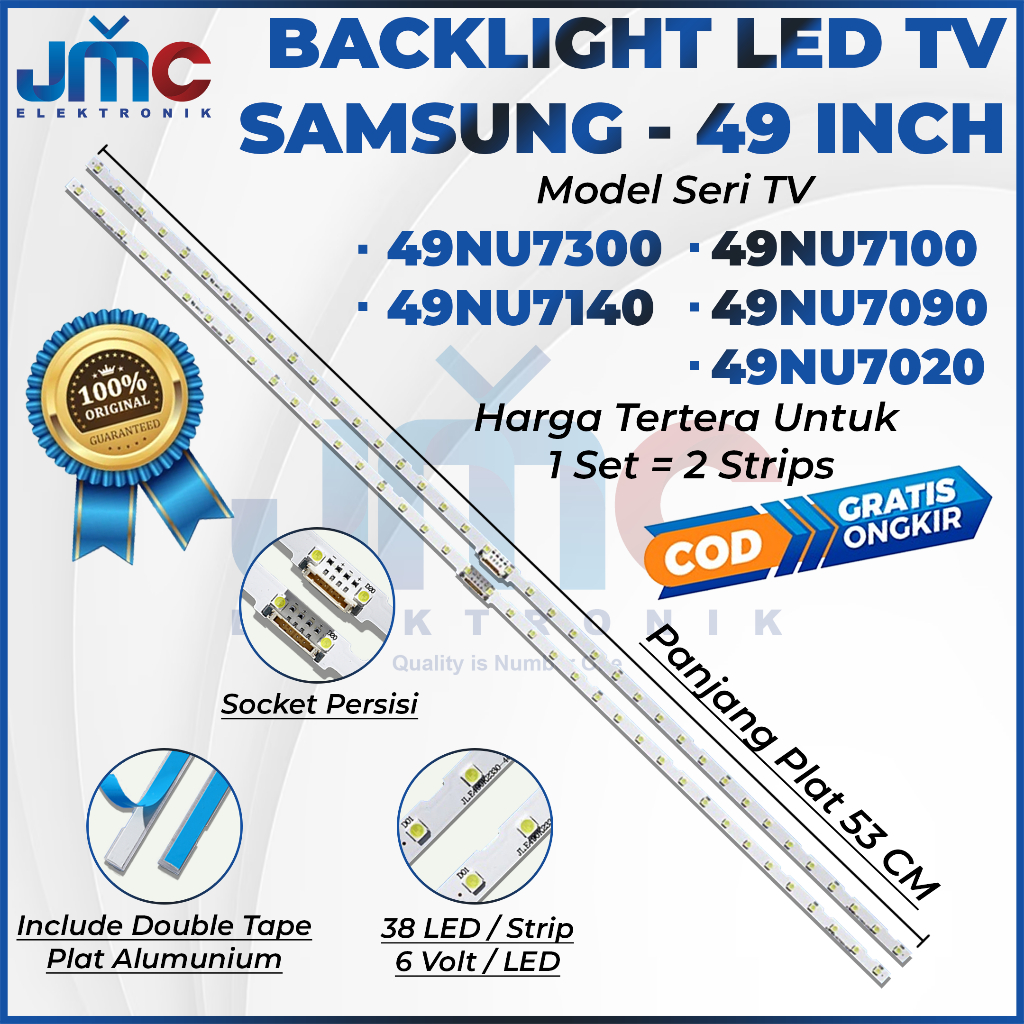 Jual BACKLIGHT TV SAMSUNG 49 Inch UA49NU7100 UA49NU7090 UA49NU7020 ...
