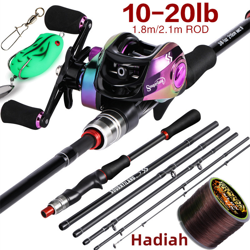 Jual Sougayilang pancing set 1.8m/2.1m 4/5 bagian joran pancing 7.2:1GR 19BB reel pancing joran ...