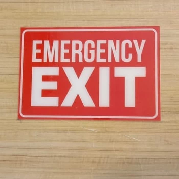 Jual Sign Akrilik Emergency Exit Ukuran 30X20CM Sign Akrilik K3 Rambu ...