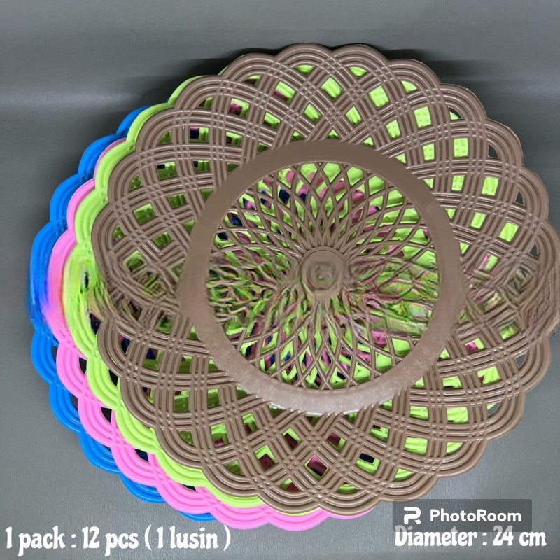 Jual Piring Rotan Plastik Bulat Piring Lidi TEBAL ISI 1 LUSIN | Shopee ...