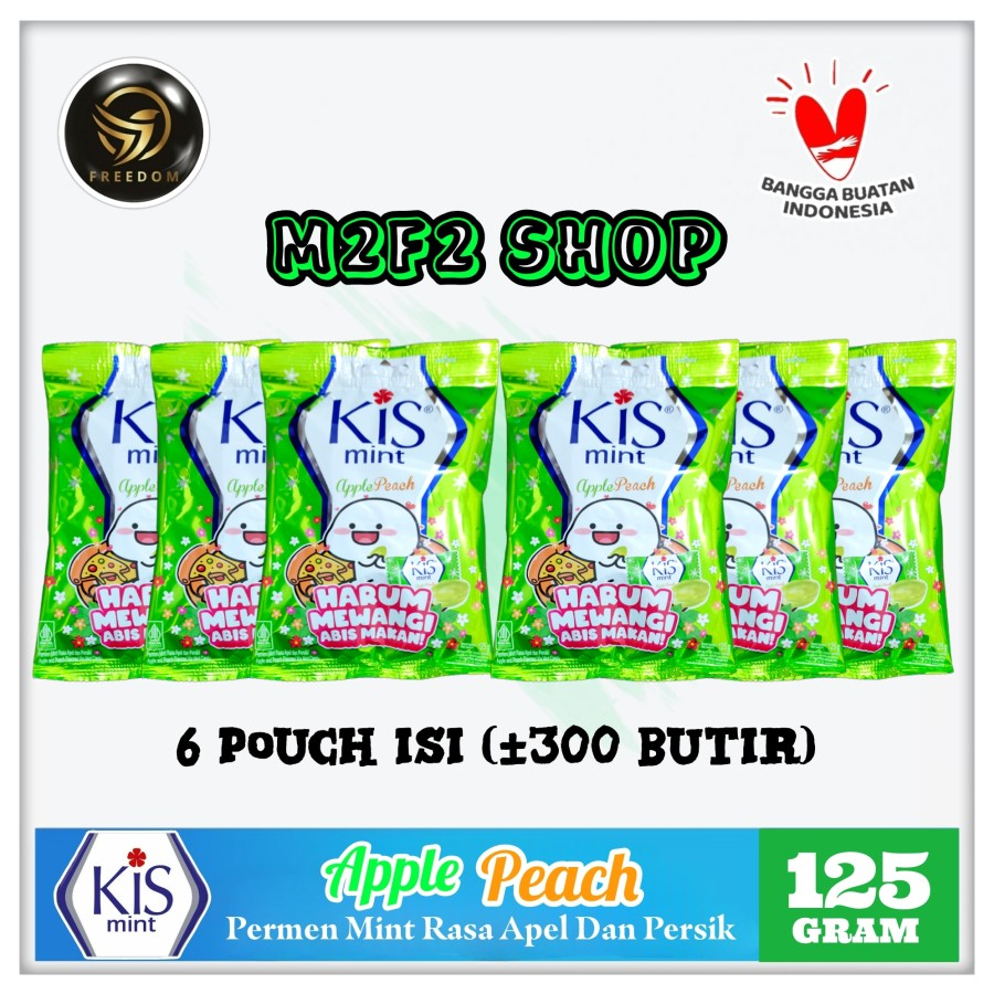 Jual Permen Kis Mint Rasa Apel Persik | Apple Peach - 125 gr (Kemasan 6 ...