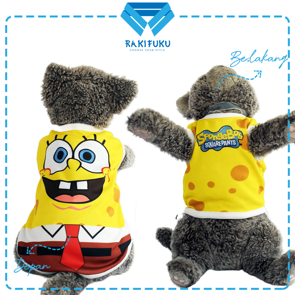 Jual Baju Kucing Lucu Murah Motif Spongebob Squarepants Cowo Cewe ...