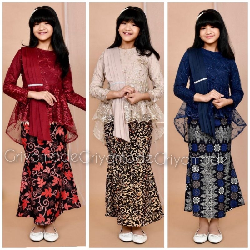 Jual GB-Kebaya Anak Perempuan Kebaya Selendang Modern Setelan Kebaya ...