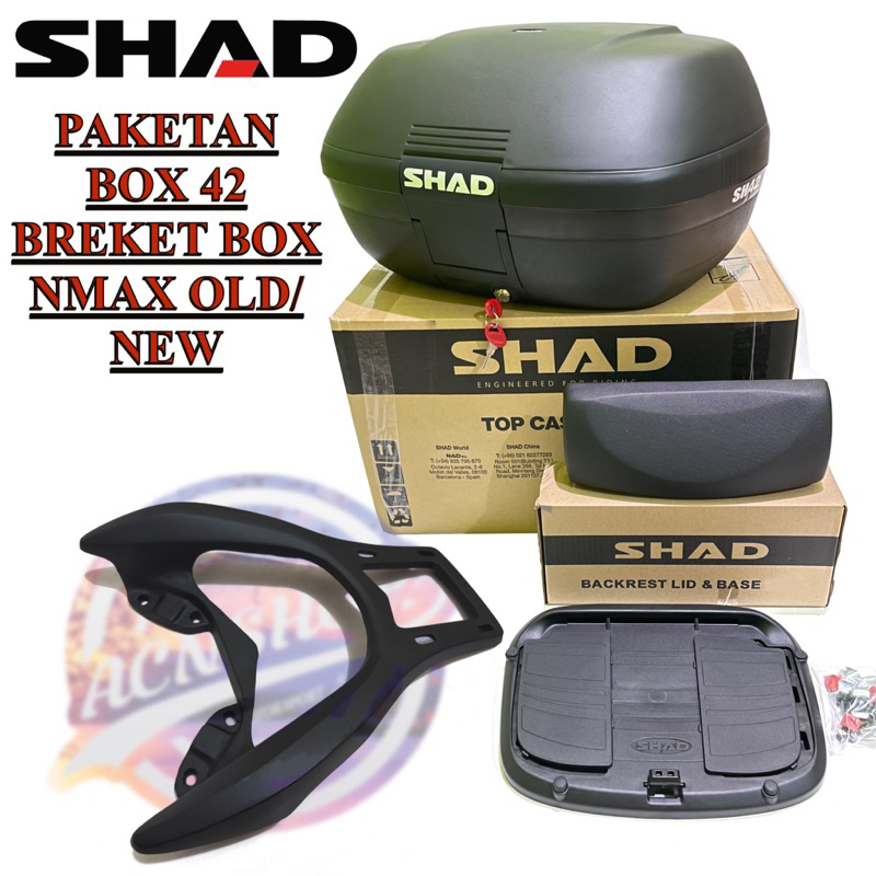 Jual Box shad sh42 paket sama breket nmax paketan box shad sh42 yamaha ...