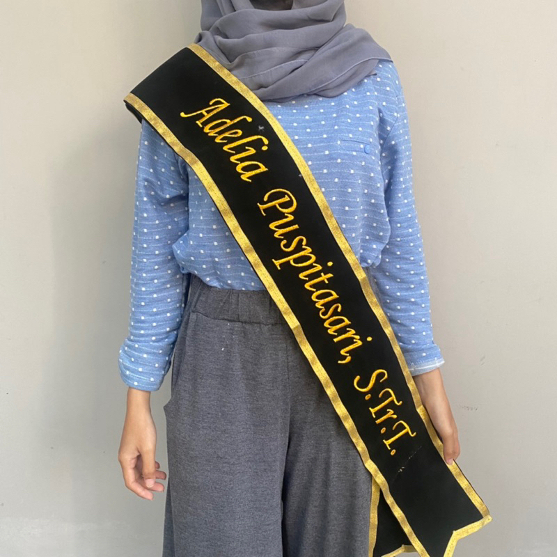 Jual Selempang wisuda / Selempang Bordir / Selempang custom | Shopee ...