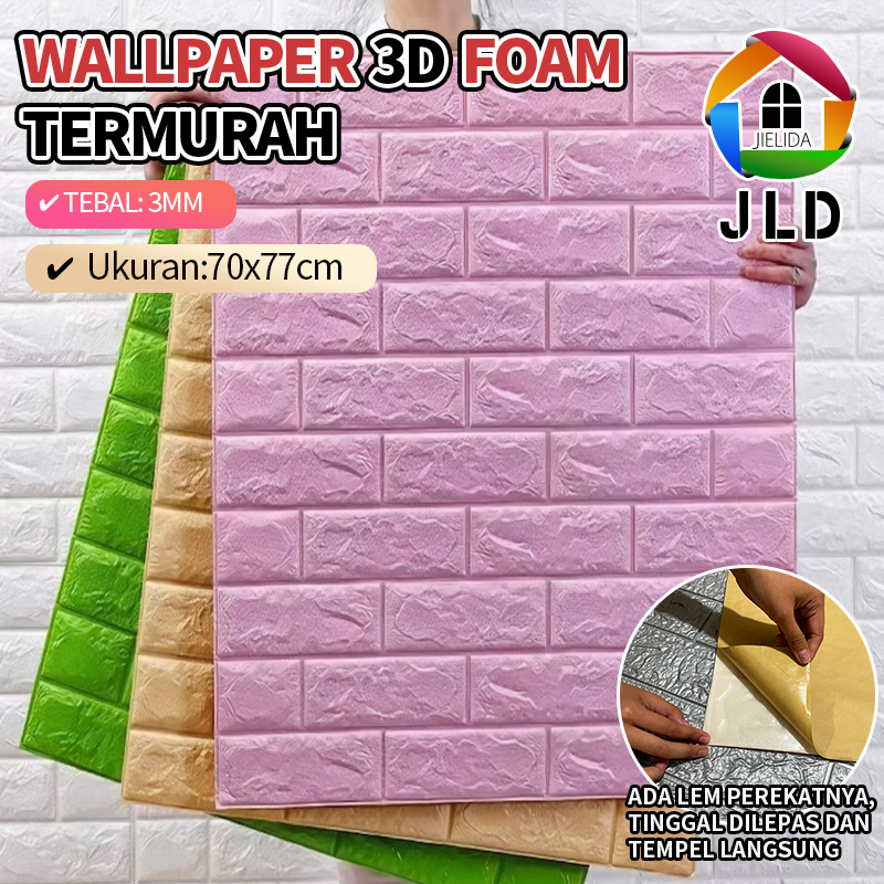 Jual JieLiDa Wallpaper Dinding 3D Foam Motif Bata Dekorasi Dinding ...