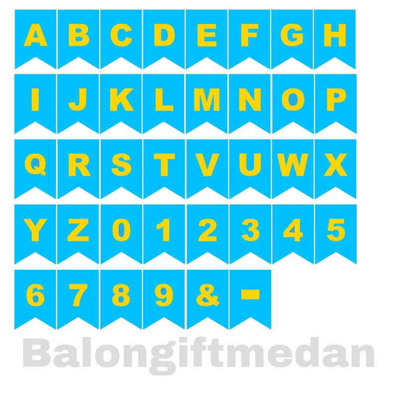 Jual BANNER HURUF NAMA CUSTOM TULISAN BIRU BLUE | Shopee Indonesia