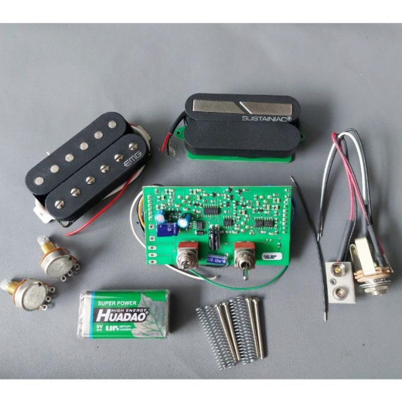 Jual pickup gitar stealth pro sustainiac set EMG retro active original ...