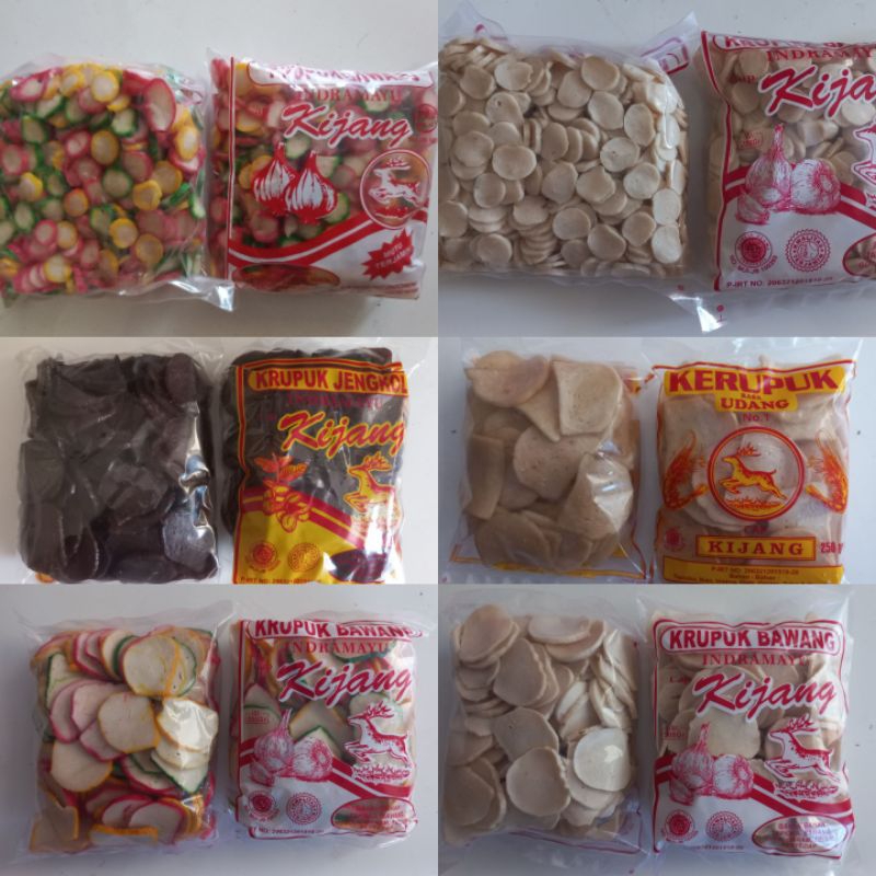 Jual kerupuk atau krupuk rasa udang, ikan, bawang, jengkol, cap kijang ...