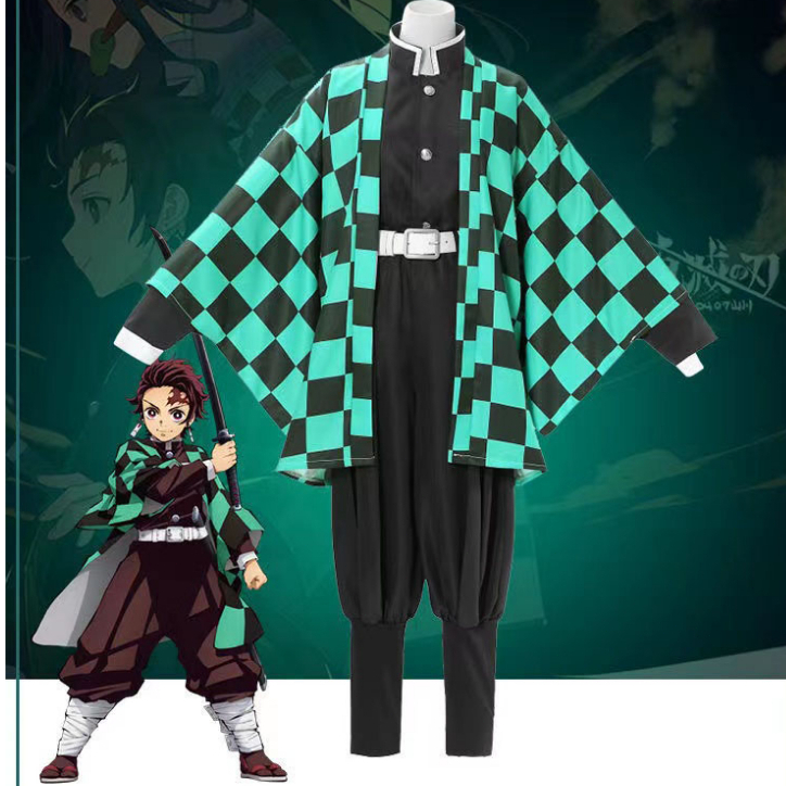 Jual Anime Demon Slayer Kimetsu no Yaiba cosplay Costume Kamado Tanjiro ...
