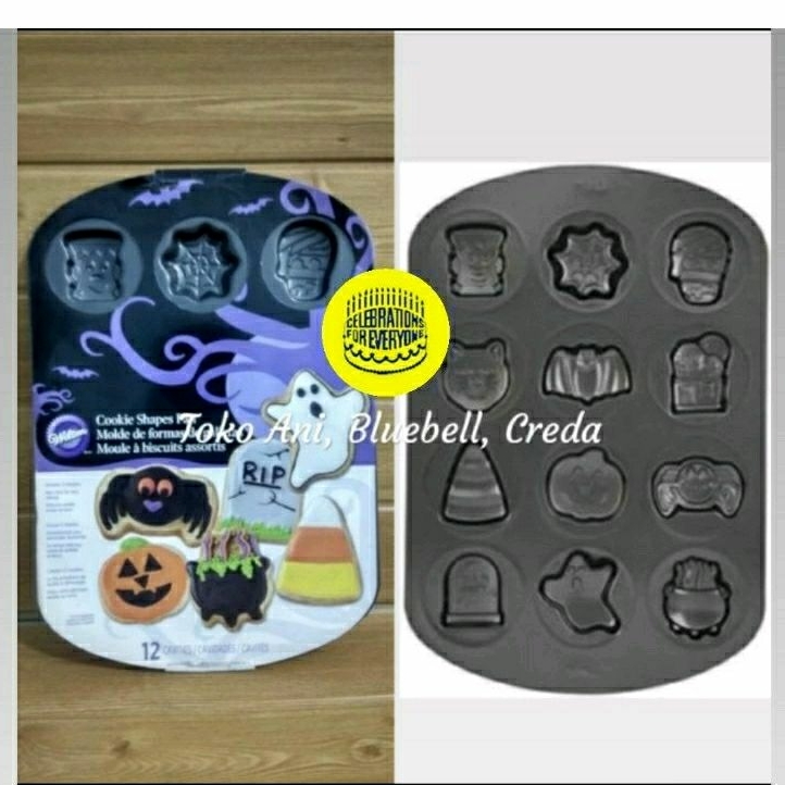 Jual Wilton Halloween Cookie Shape Pan Non Stick 12 cavity ( 2105-8131 ...