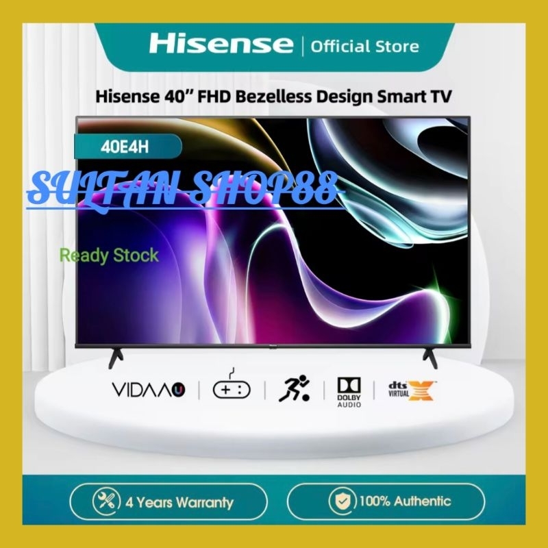 Jual HISENSE LED SMART TV 40E4H 40 INCH DIGITAL TV I 40E4H HISENSE SMART TV | Shopee Indonesia