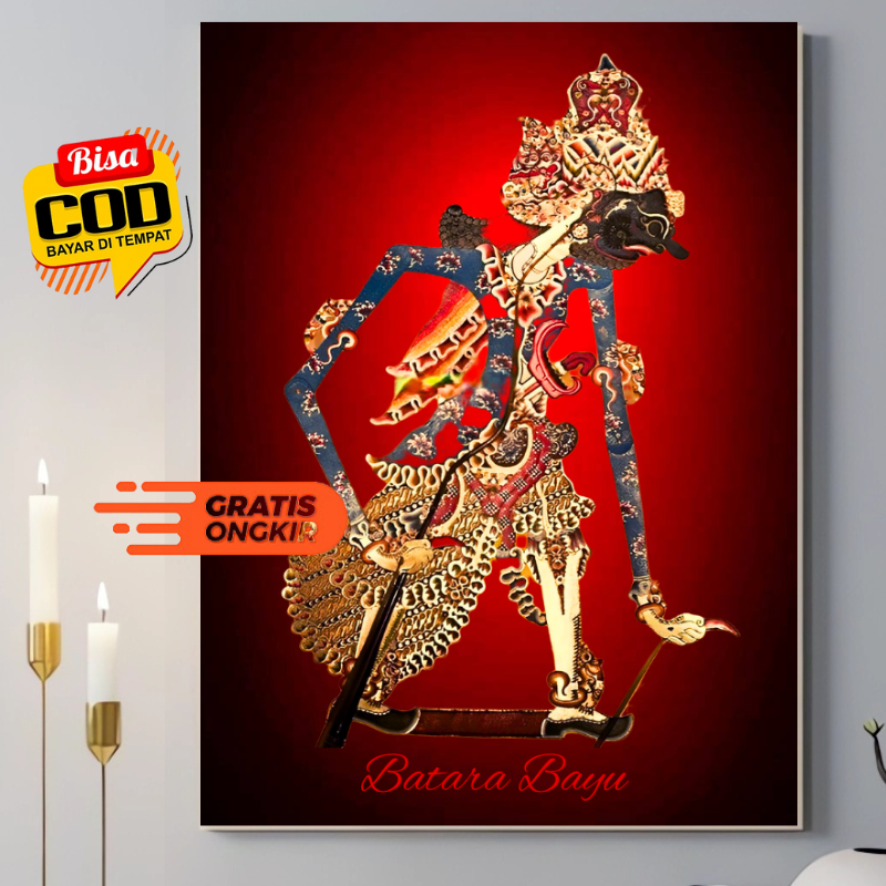 Jual Poster Wayang Kulit Batara Bayu Untuk Hiasan Dinding Atau Pajangan ...