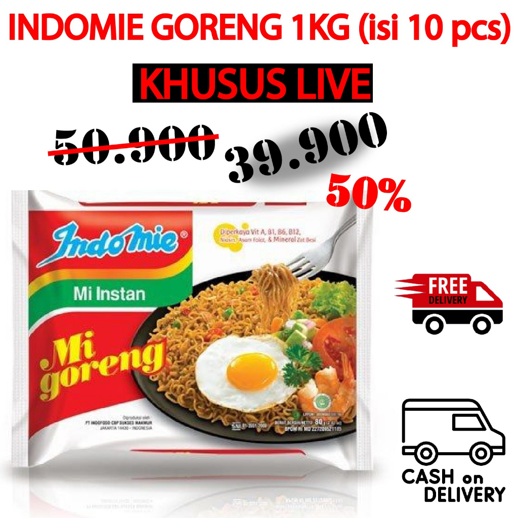 Jual NOTA LIVE IN DO MIE GORENG 1KG (10pcs) | Shopee Indonesia