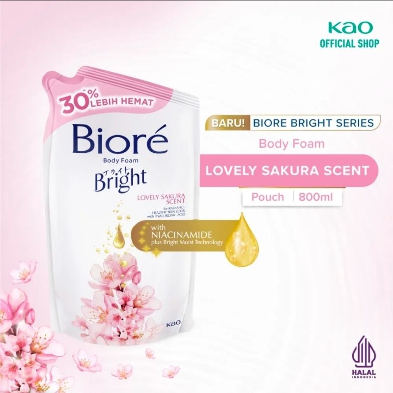 Jual Biore Sabun Mandi Cair Body Foam Lovely Sakura 800 mL | Shopee ...