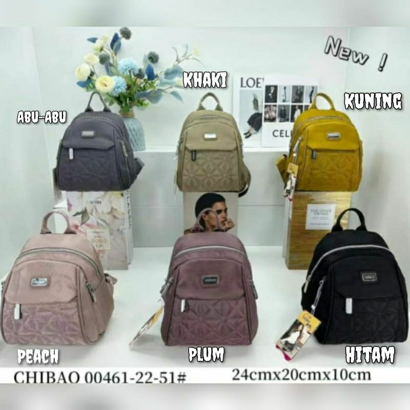 Jual Ransel/BackPack ORI CHIBAO Kanvas 5Sleting CB0461-22-51 | Shopee ...