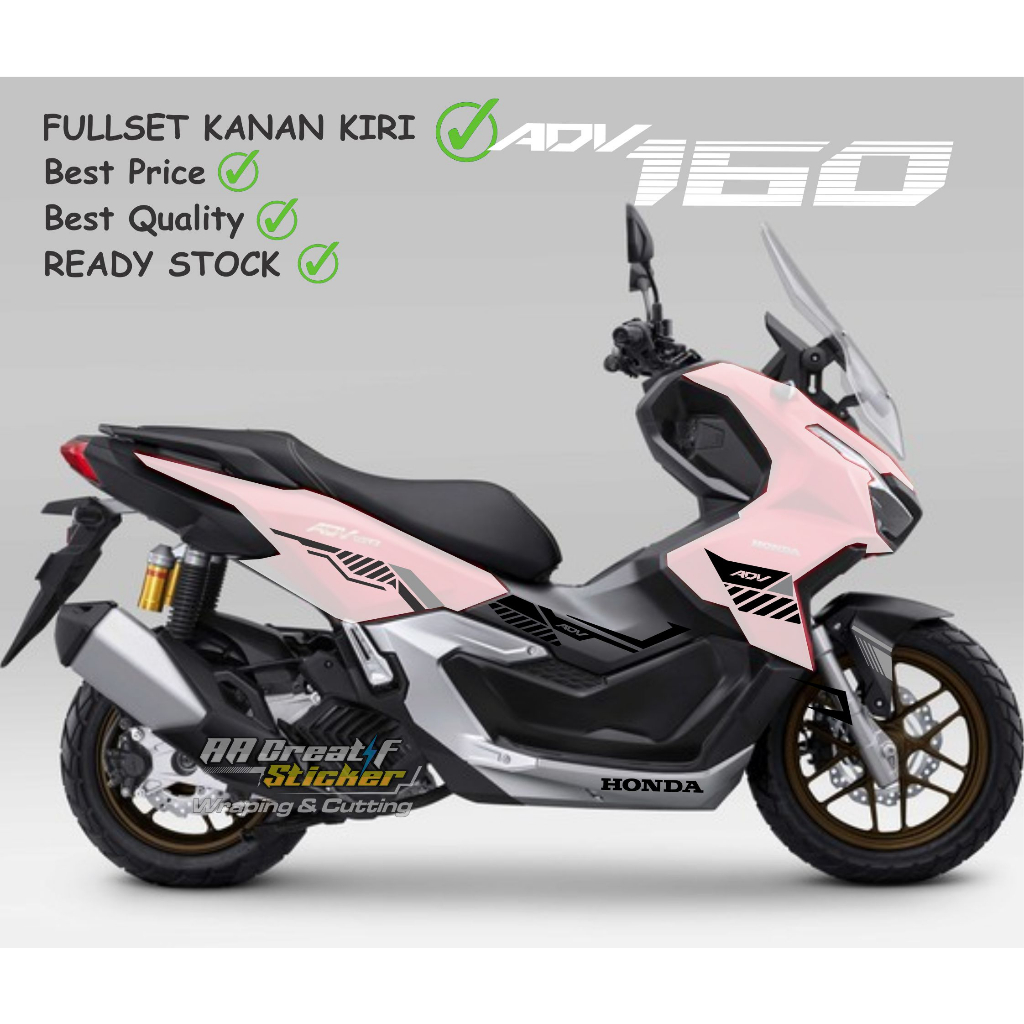 Jual cutting sticker striping stiker polet motor honda adv 160 custom ...