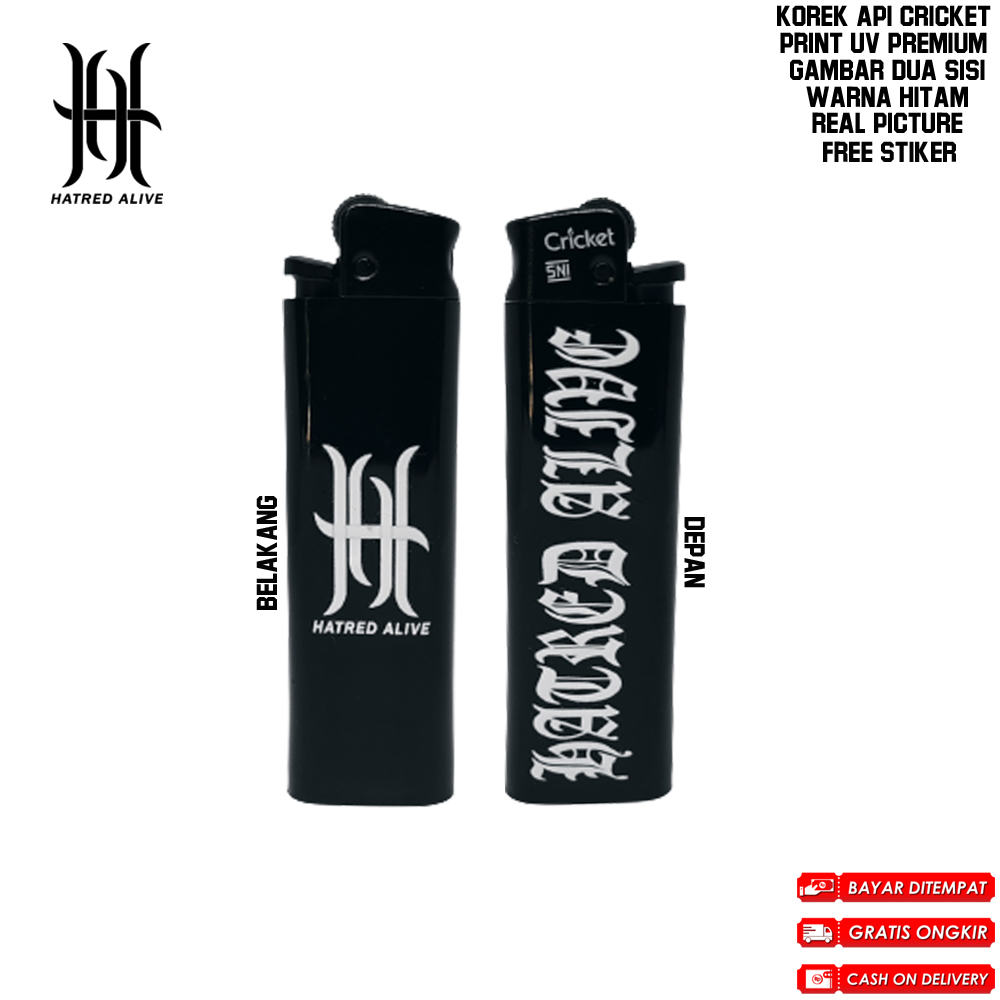 Jual Korek api cricket distro ORIGINAL HATRED ALIVE lighter mancis ...