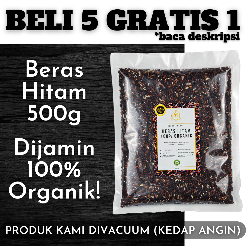 Jual BERAS ORGANIK Beras Hitam Otentik 100% Organik 500gram | Shopee ...