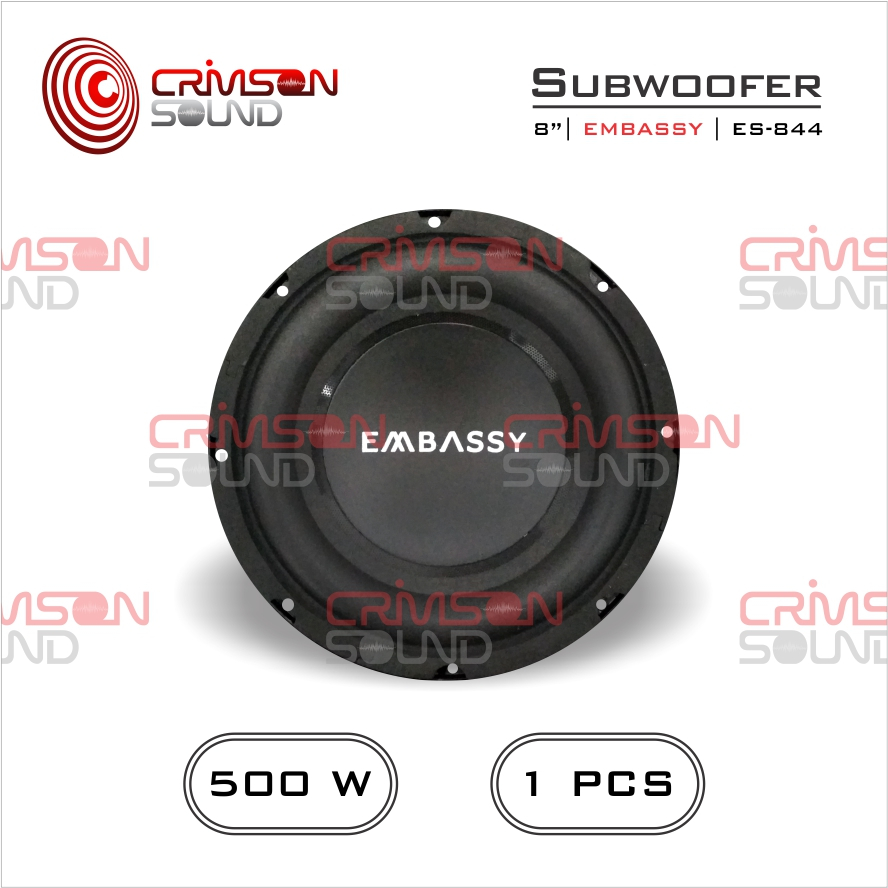 Jual SUBWOOFER 8 Inch EMBASSY 500 Watt ES-844 DOUBLE COIL | Shopee Indonesia