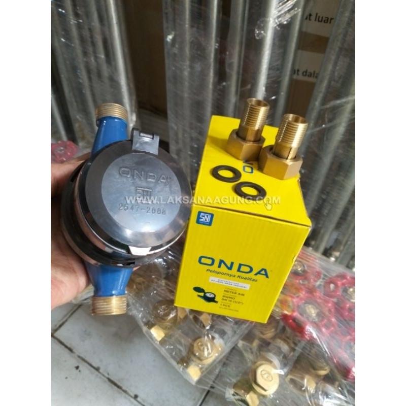 Jual Water meter onda 1/2 inch Meteran air onda 1/2" kuningan pdam pam ...