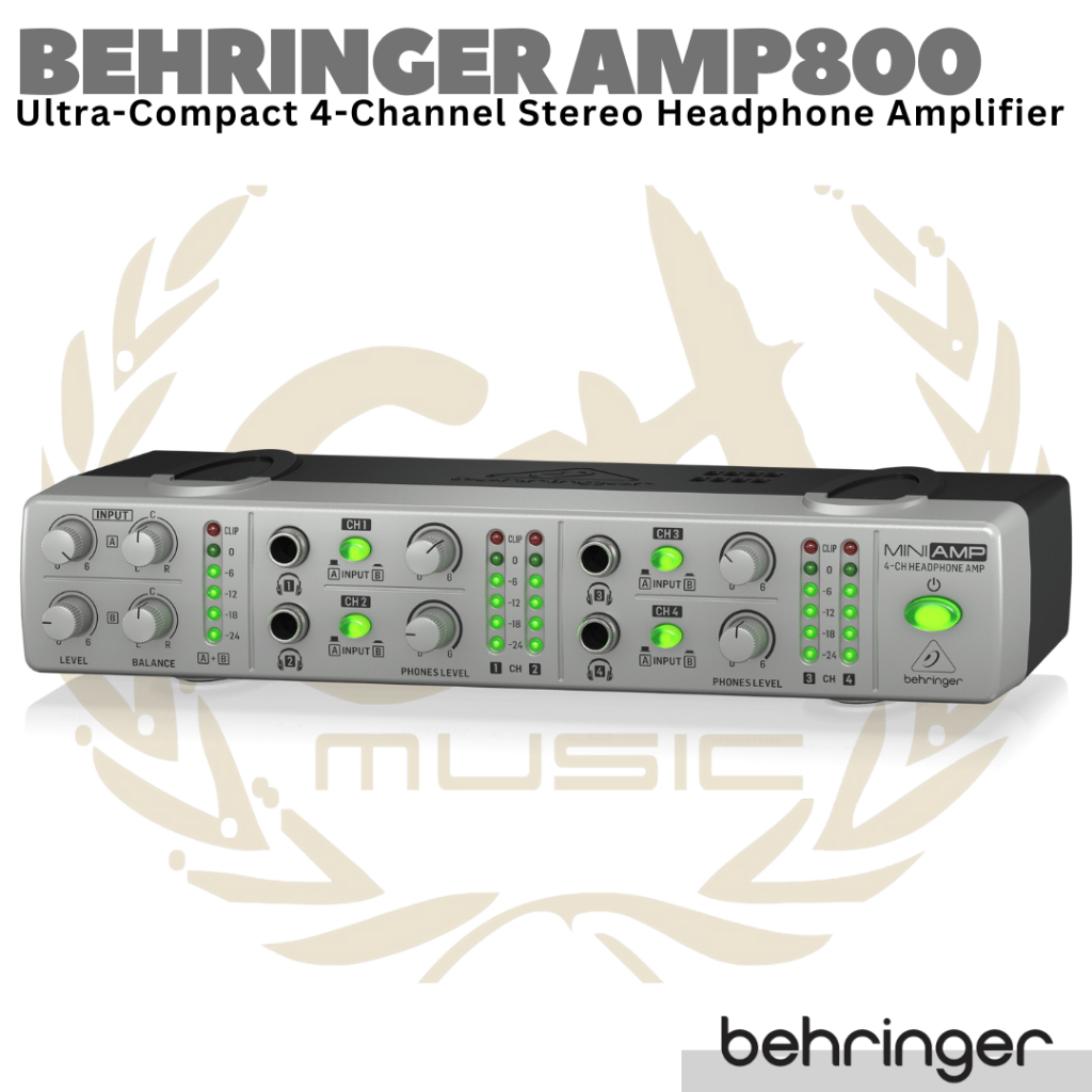 Jual BEHRINGER AMP800 V2 Ultra Compact 4 Channel Stereo Headphone ...
