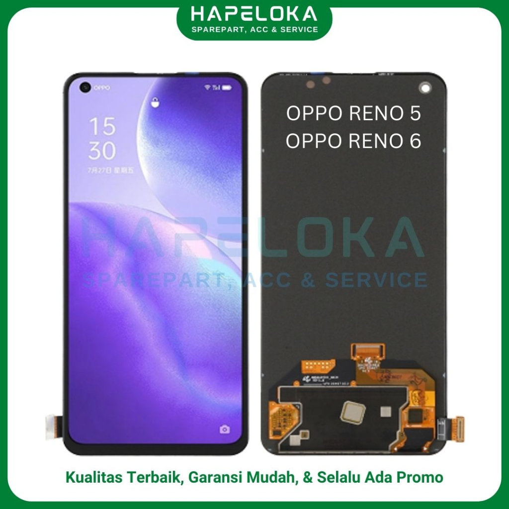 Jual LCD TOUCHSCREEN RENO 5 / RENO 6 - ORI COMPLETE | Shopee Indonesia