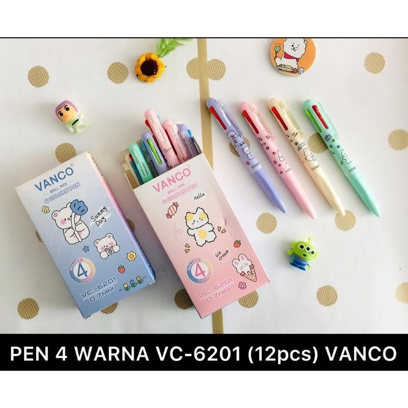 Jual Pulpen 4 warna Per Pak isi 12 pcs | Shopee Indonesia